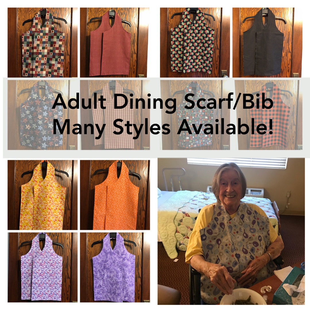 Reversible Adult Dining Scarf/bib - Etsy