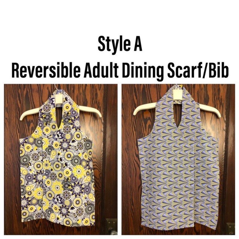 Reversible Adult Dining Scarf/bib - Etsy
