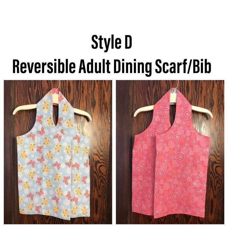 Reversible Adult Dining Scarf/bib - Etsy
