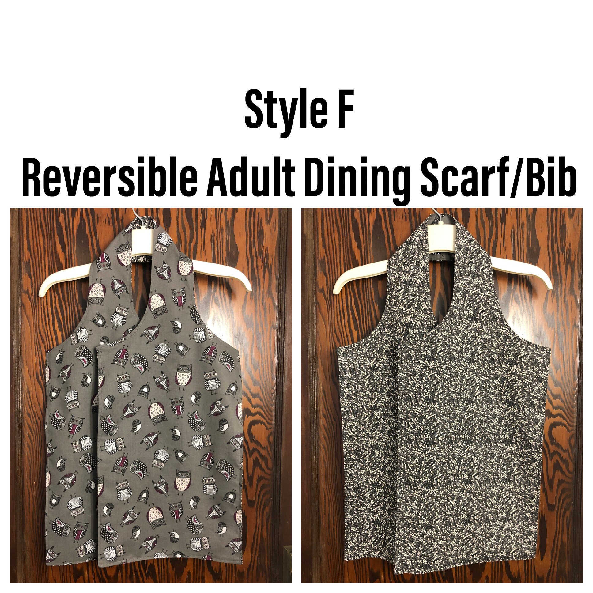Reversible Adult Dining Scarf/bib - Etsy