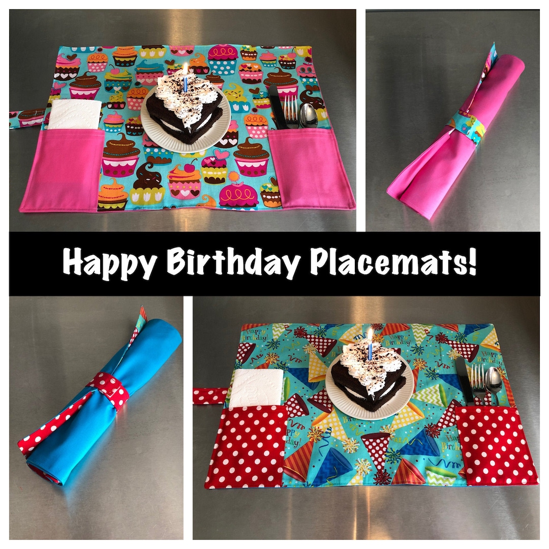 Happy Birthday Placemats - Etsy