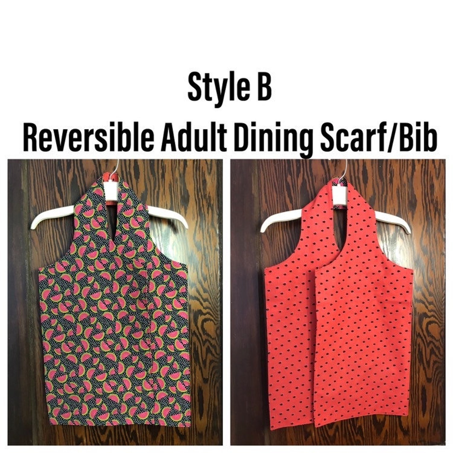 Reversible Adult Dining Scarf/bib - Etsy