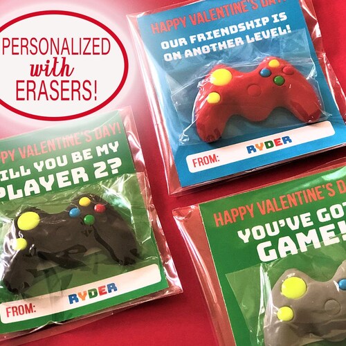 Video Game Valentine's Day Cards for Kids Printable V-day - Etsy