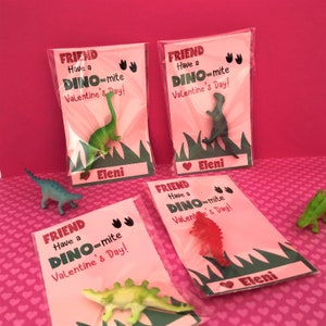 Dinosaur Valentine Cards for Kids, Personalized Valentines for Boys ...