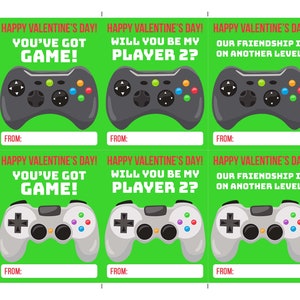 INSTANT DOWNLOAD Video Game Valentine Cards for Kids, 5 Printable Files ...