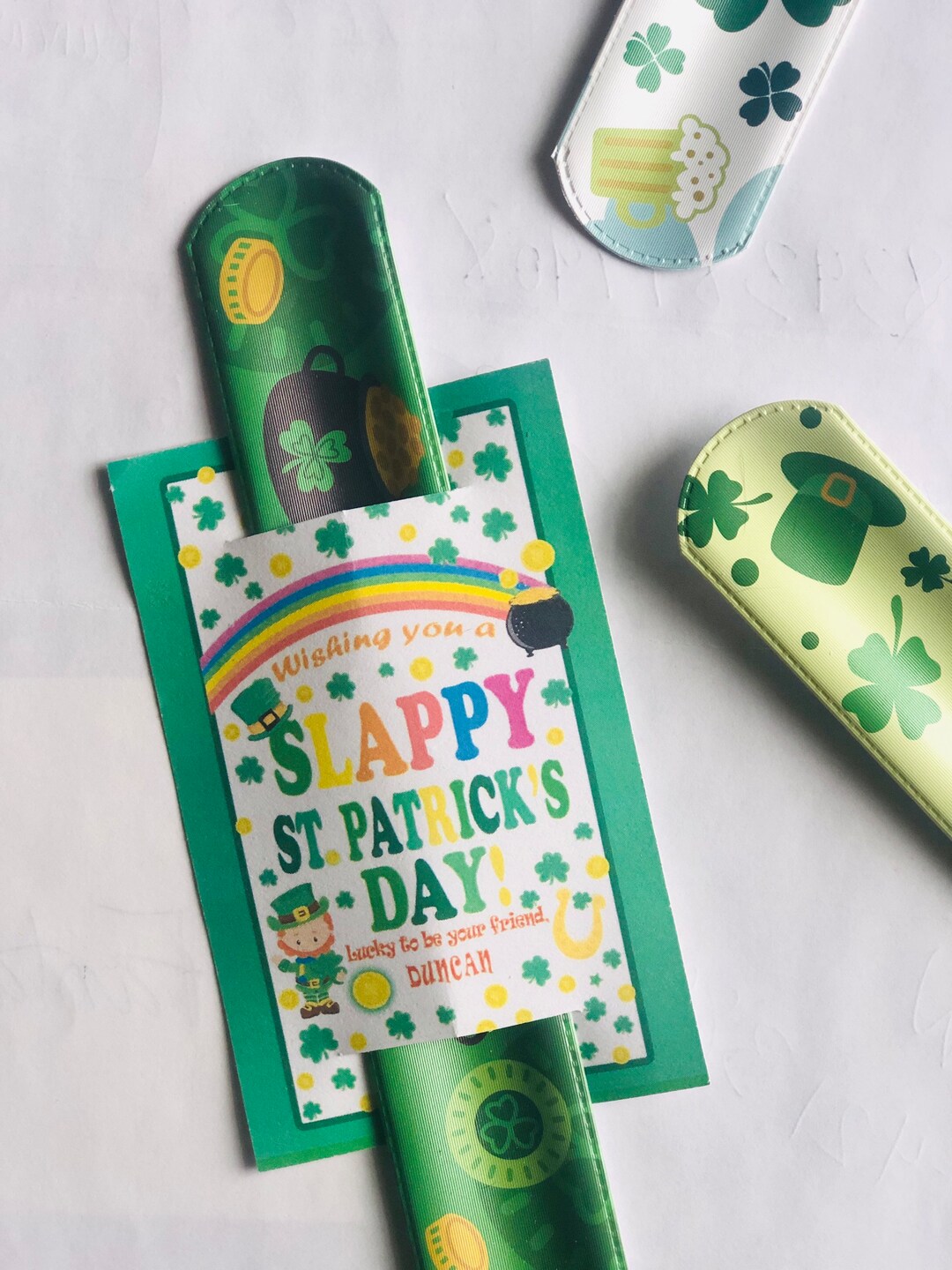 Slap Bracelet St. Patrick's Day Cards for Kids, Personalized Printed ...