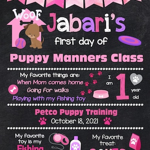 DOGGY DAYCARE Sign Pet Photo Prop, Puppy Dog First Day of School Gift ...