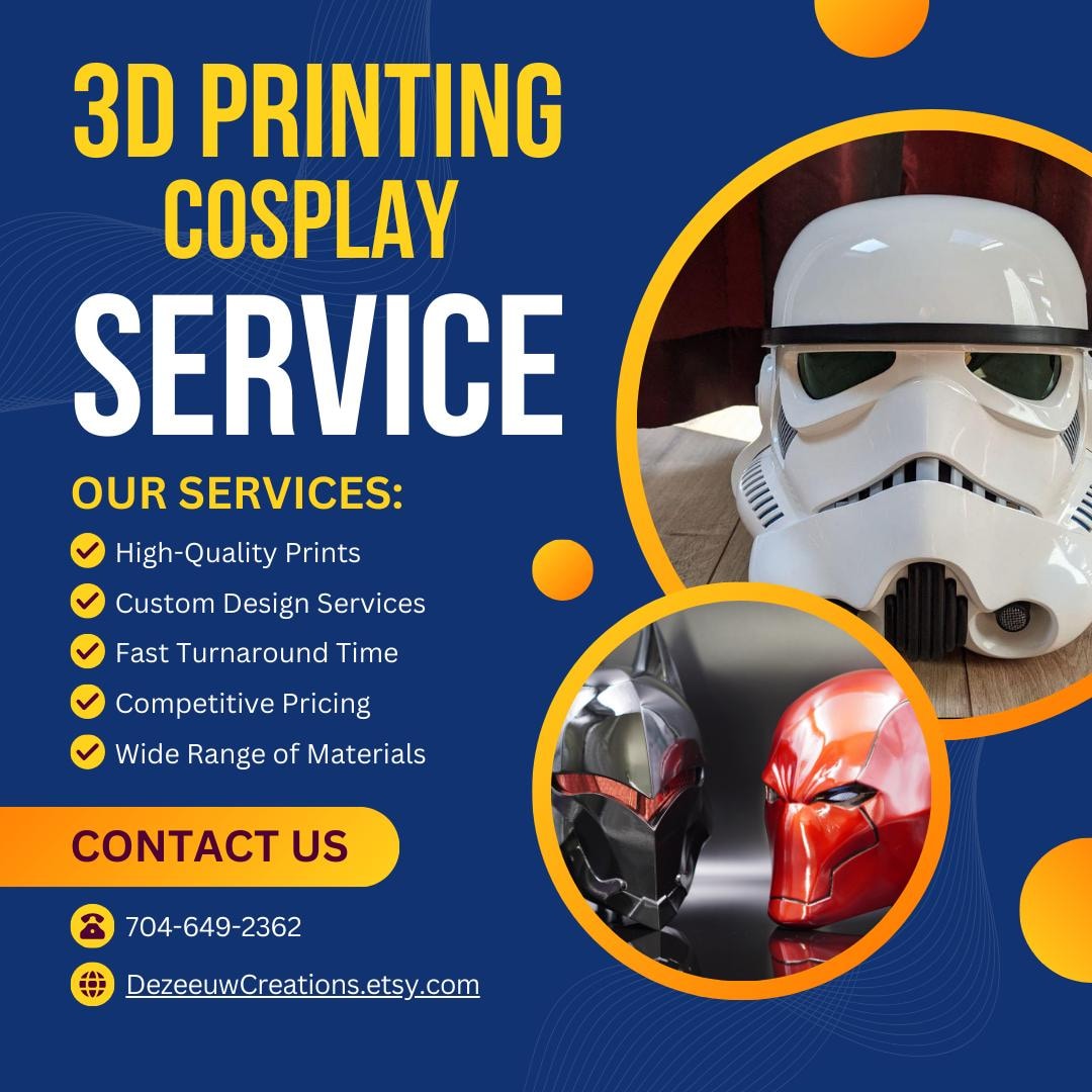 Custom 3D Printing Cosplay Service | Personalized Design & Modeling ...