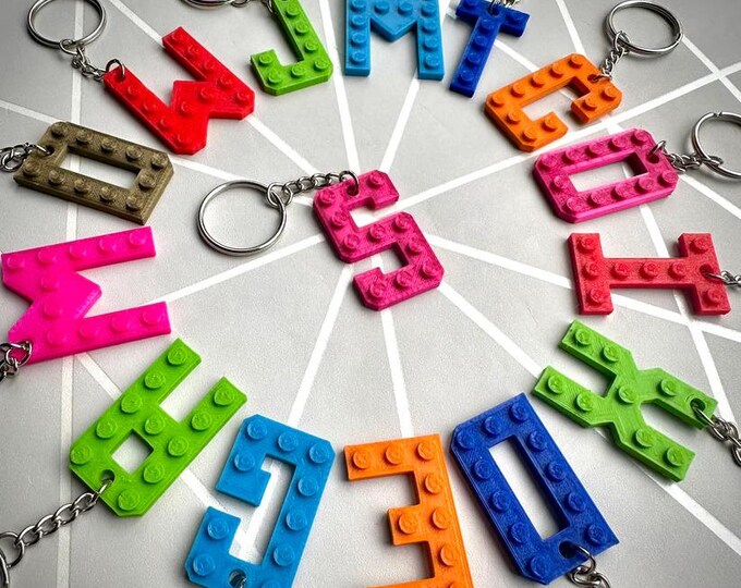 Custom Brick Inspired Letter Keychain – 3D Printed Personalized ...
