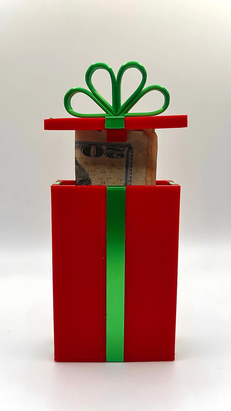 Customizable Gift Card Holder Box With Ribbon - Cash Presentation Box ...