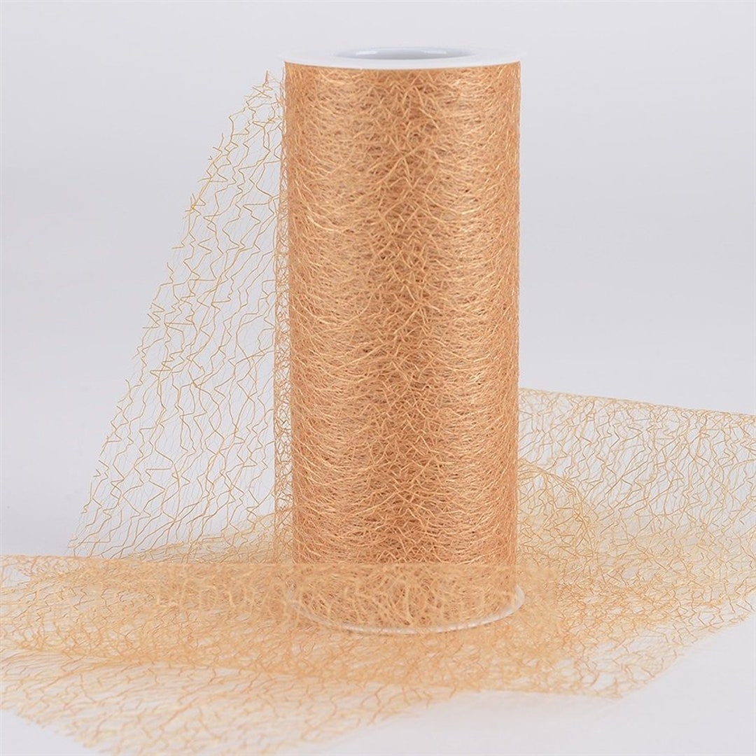 Tulle Gold Sisal Mesh Organza Roll Gold 6 Inch Roll 10 - Etsy