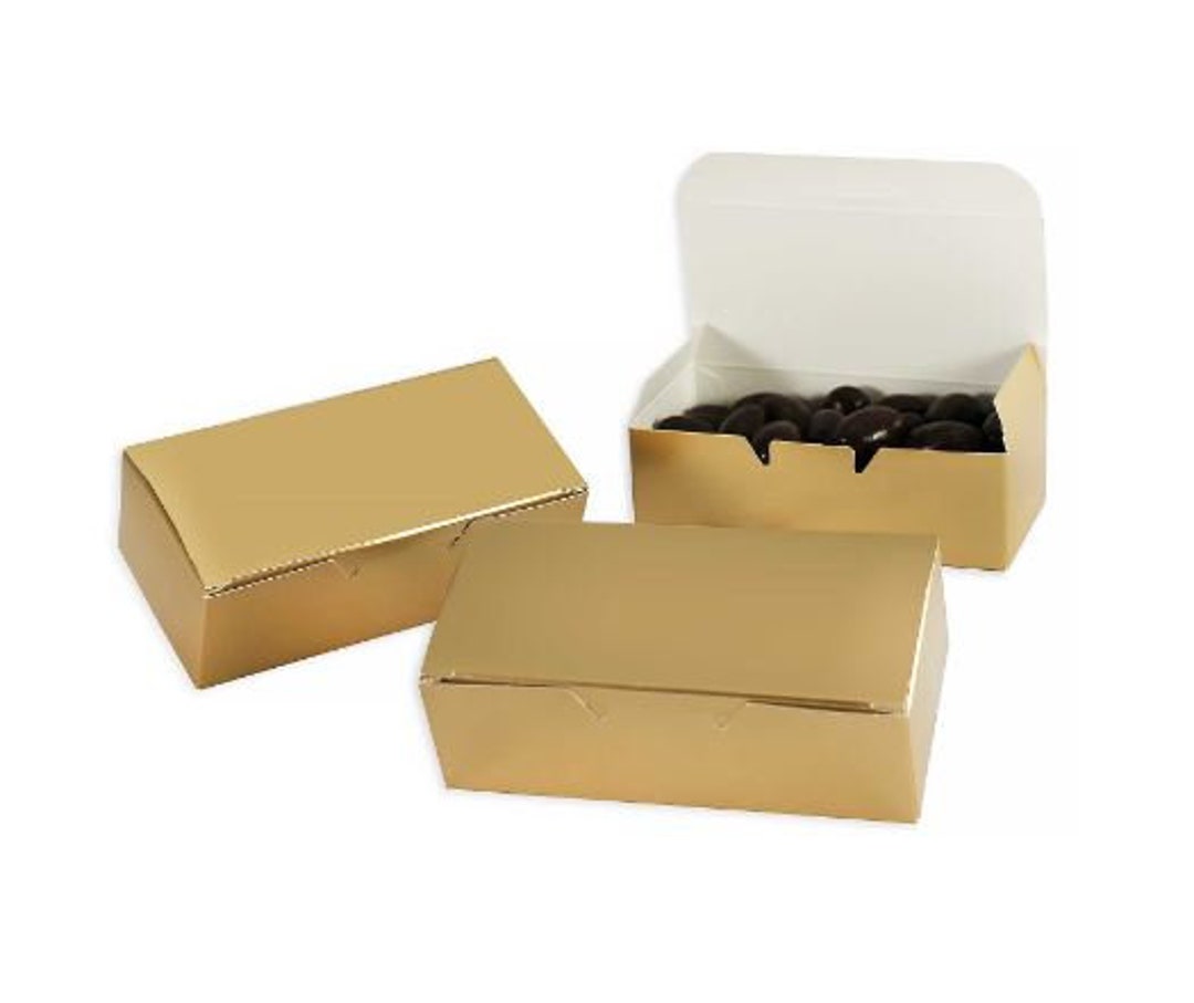Gold Candy Box, Gold Gloss . 1/2 Lb Candy Box, Wedding, Gift Wrap ...