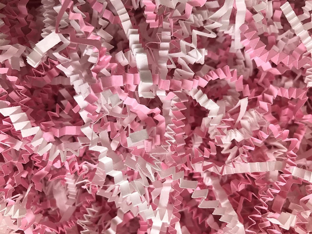 Baby Girl Blend ,light Pink and White ,14 Oz. Crinkle Cut Paper Shred ...