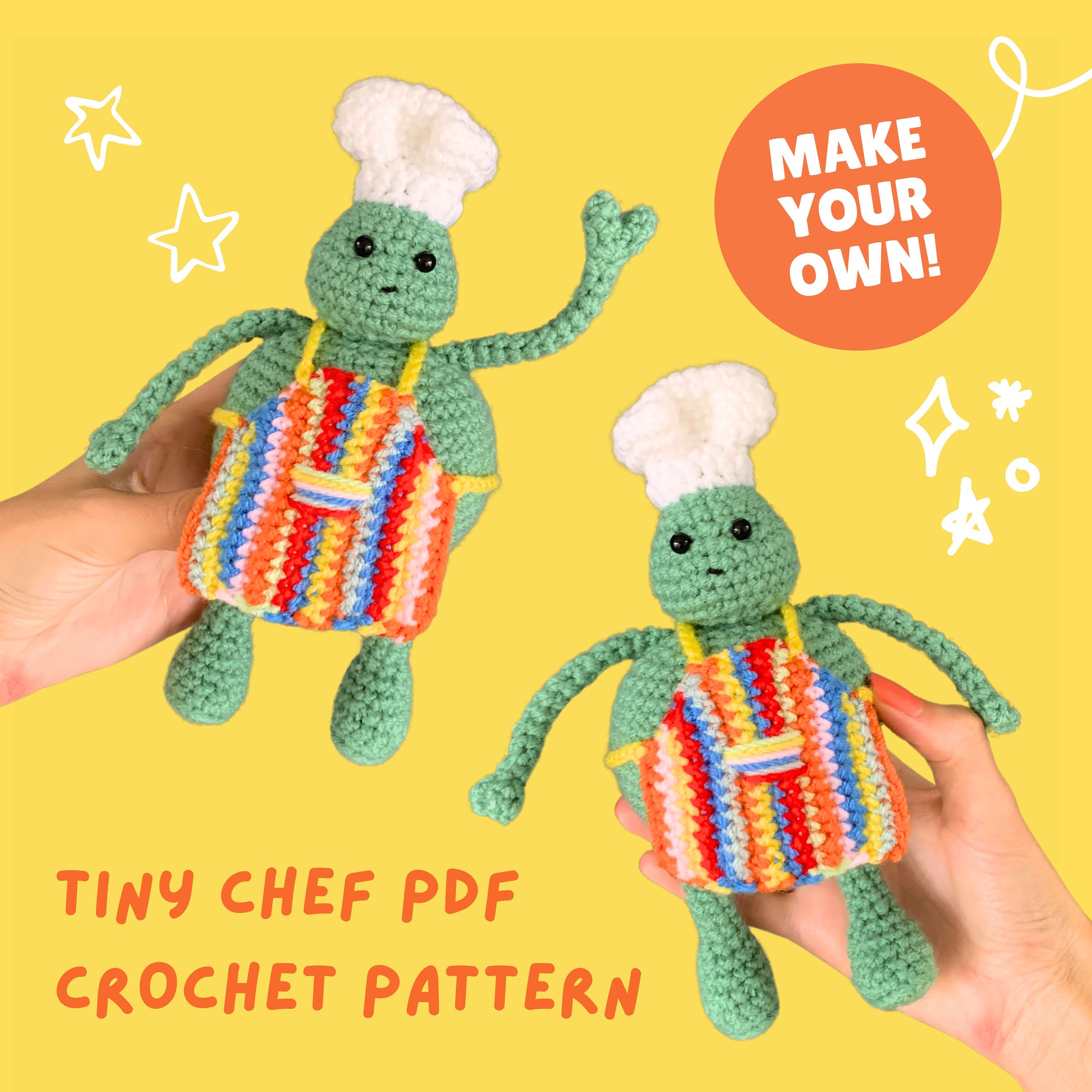 Tiny Chef Crochet Pattern PDF | ENGLISH | Amigurumi | Toy | Handmade ...