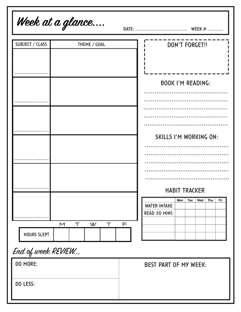 Learning From Home Planner - Etsy