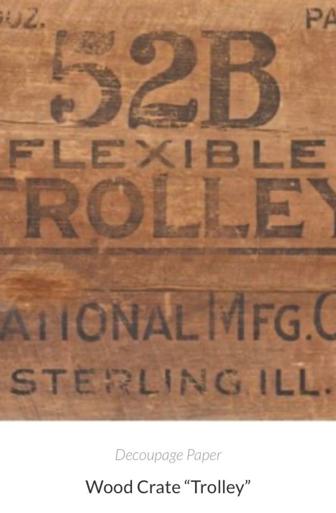 Wood Crate "trolley" Decoupage Tissue Paper - Etsy