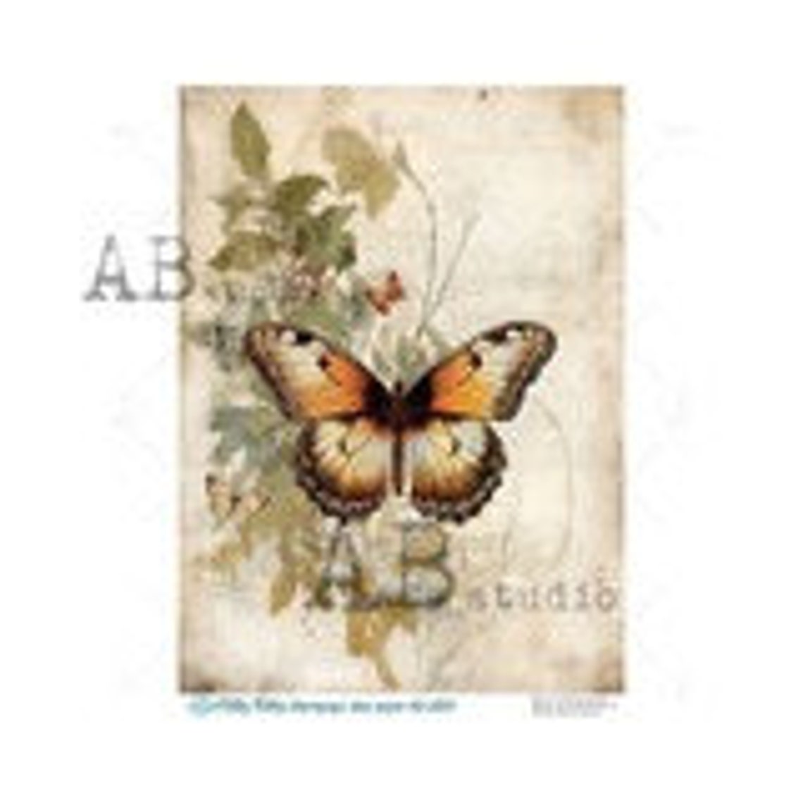 Soft Rustic Butterfly Decoupage Paper A4 - Etsy
