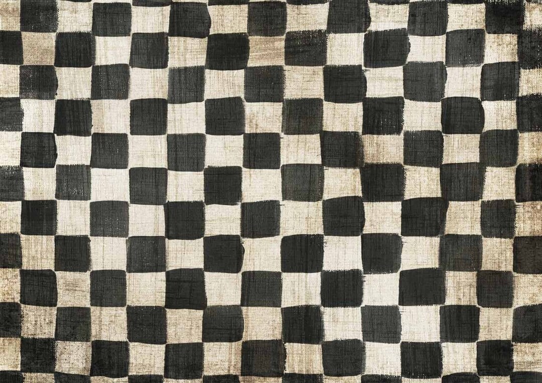 Hand Painted Check Decoupage Paper A1, A2, A3, or A4. - Etsy