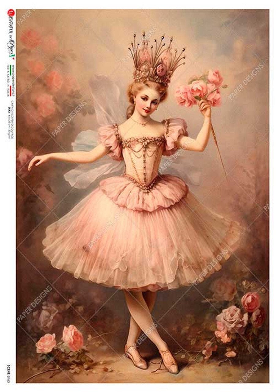 Ballerina Princess Decoupage Paper A4 - Etsy