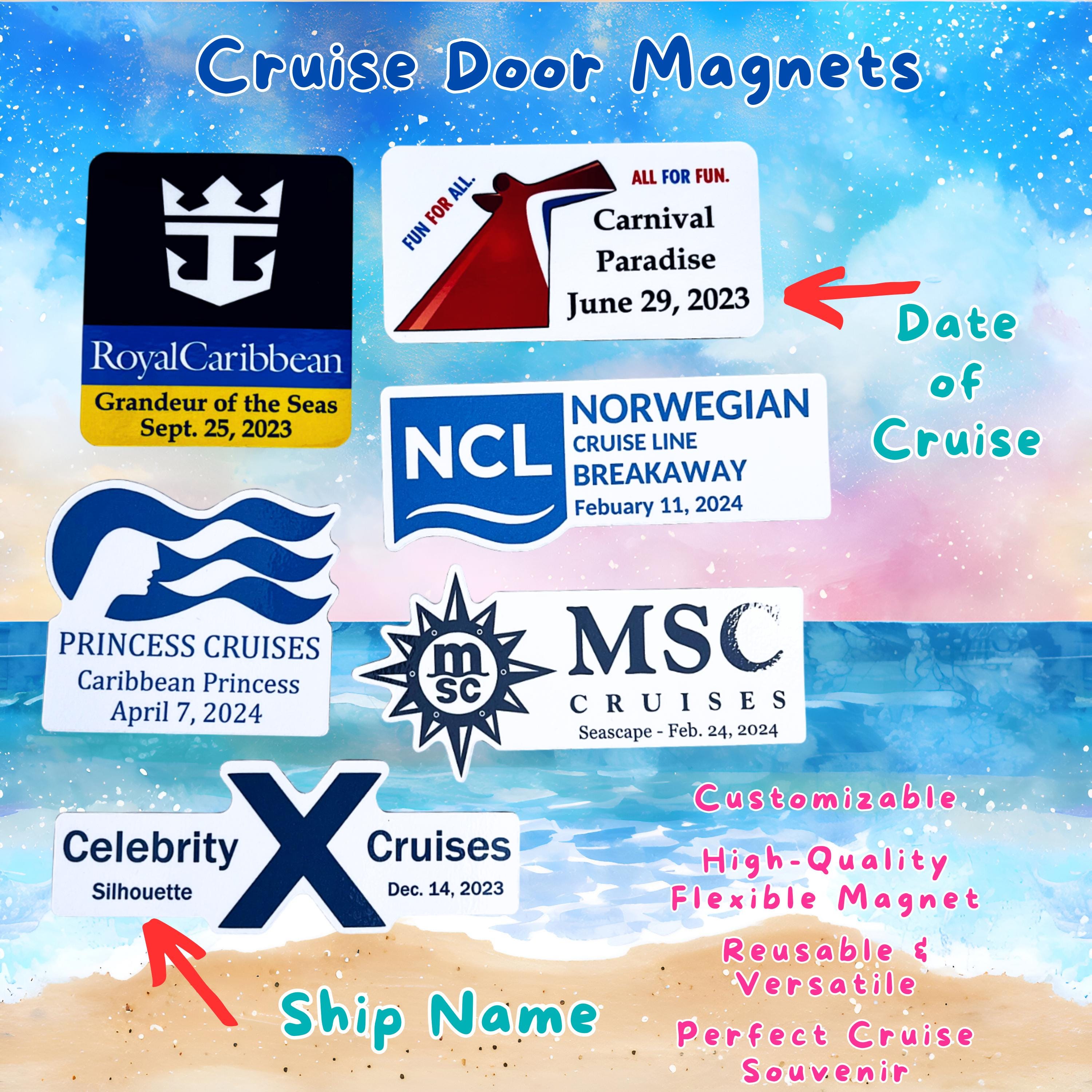 Personalized Cruise Door Magnets: Family Vacation Cruising Keepsake ...