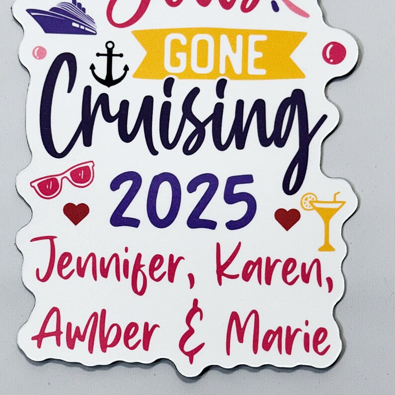 Personalized Cruise Door Magnet: Girls Gone Cruising Travel Decor ...