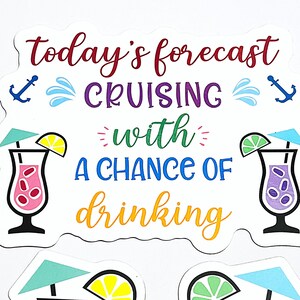 Personalized Cocktail Cruise Door Magnet: Tropical Drink Stateroom ...