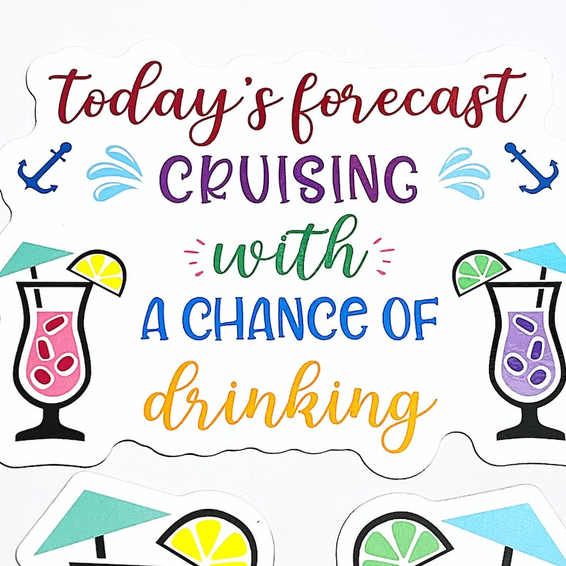 Personalized Cocktail Cruise Door Magnet: Tropical Drink Stateroom ...