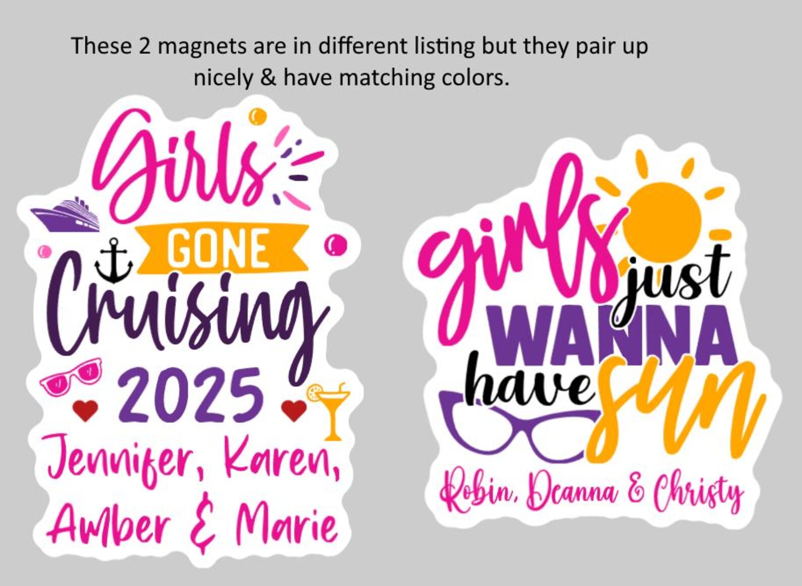 Personalized Cruise Door Magnet: Girls Gone Cruising Travel Decor ...