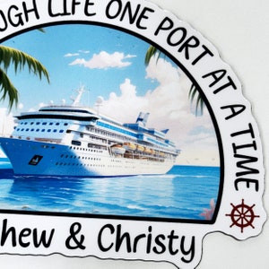 Personalized Cruise Door Magnet: "cruising Through Life" Keepsake ...