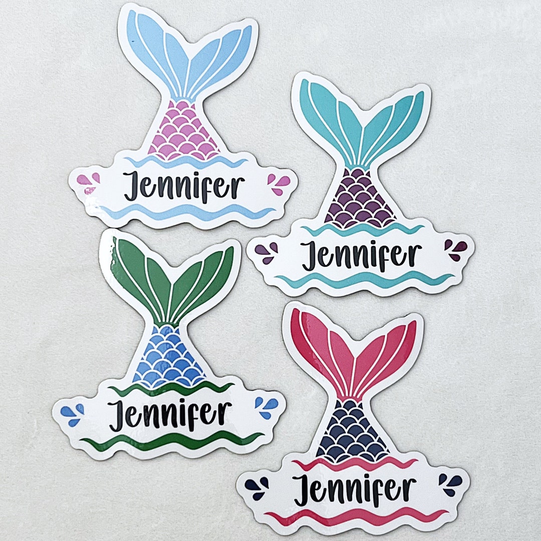 Mermaid Tail Monogram Cruise Door Decoration Magnet Sign, Colorful ...