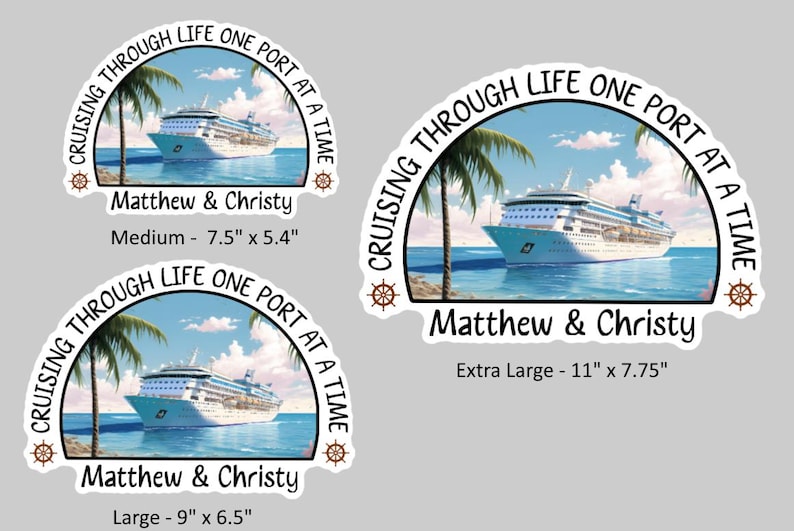 Personalized Cruise Door Magnet: "cruising Through Life" Keepsake ...
