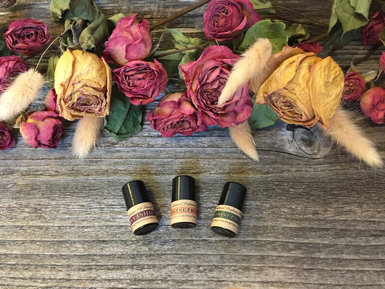 3 Perfume SAMPLES Perfume Oils Sample Set/ Natural Perfume - Etsy