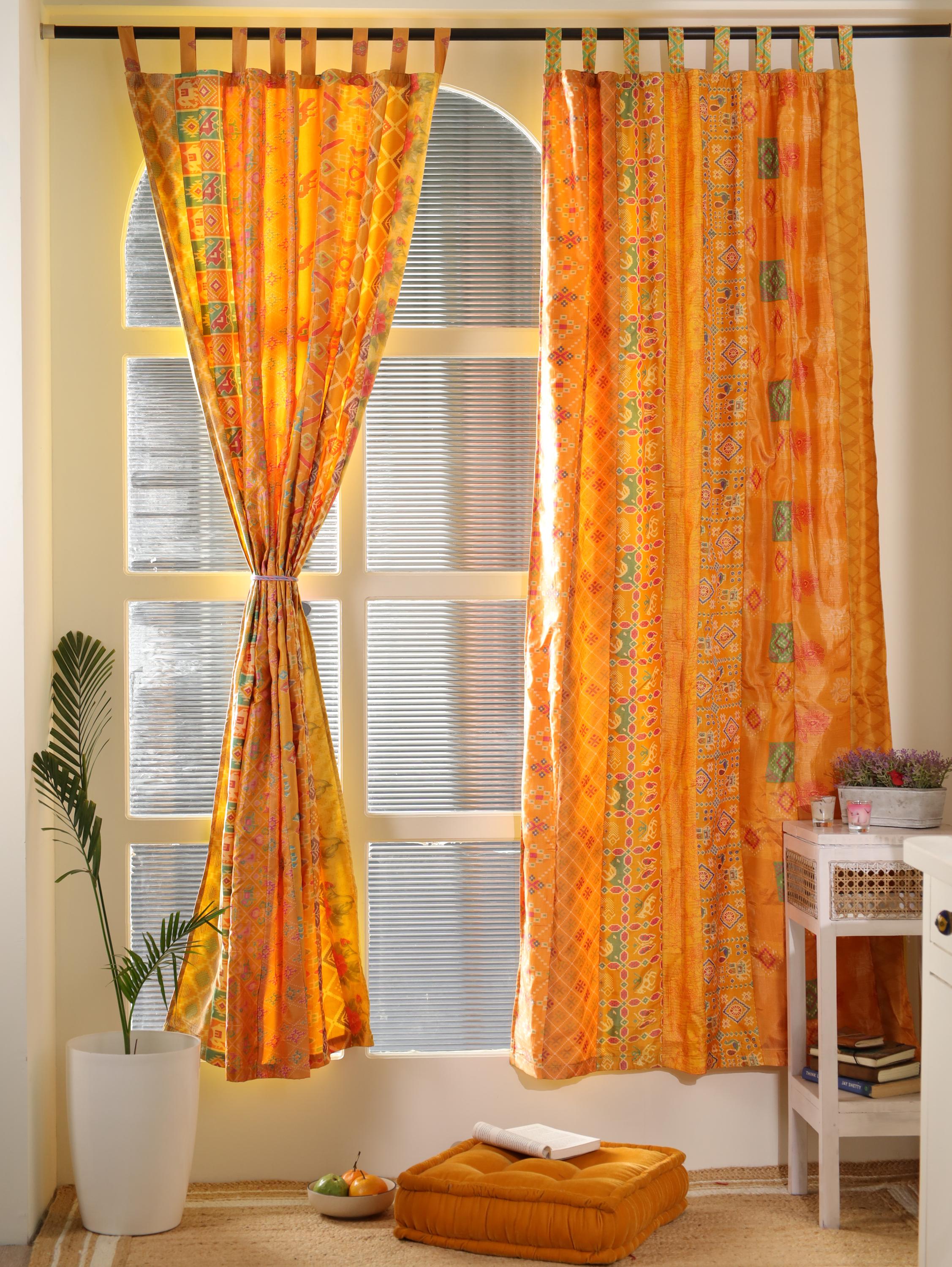 Sari Curtains Yellow 2 Panels 84