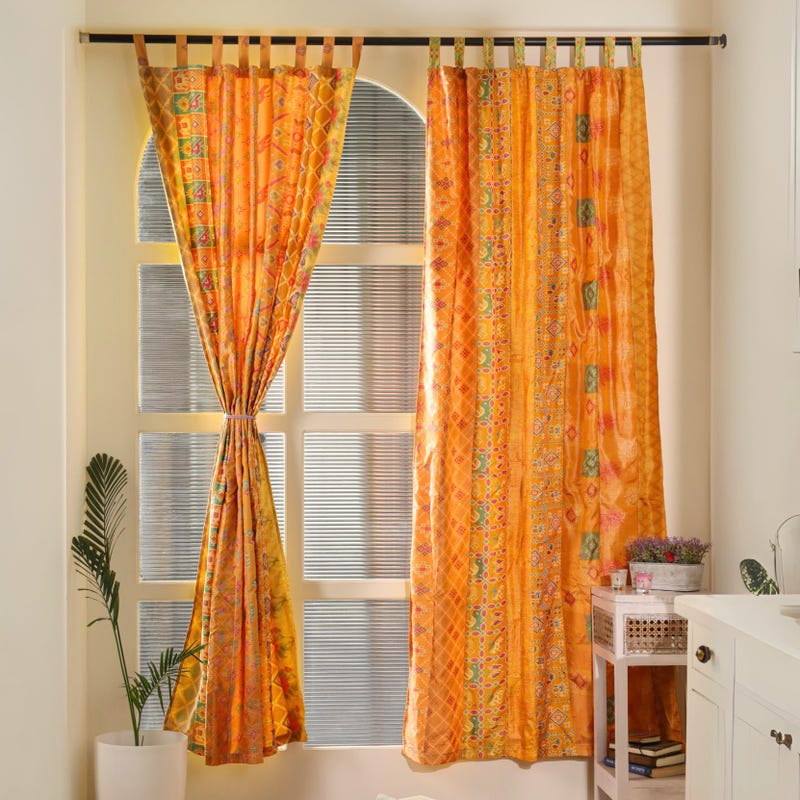 Indian Silk Curtains - Etsy