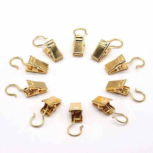 Curtain Clips Gold Wall Cloth Attachment Wall Hanging - Etsy
