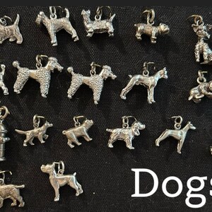 Vintage Sterling Animals Pets Cats & Dog Charms 1960-1970s - Etsy