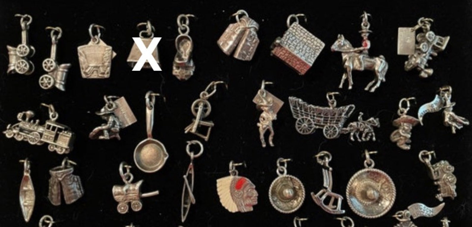 Vintage Western Themed Sterling Charms Panel 2 Sold - Etsy