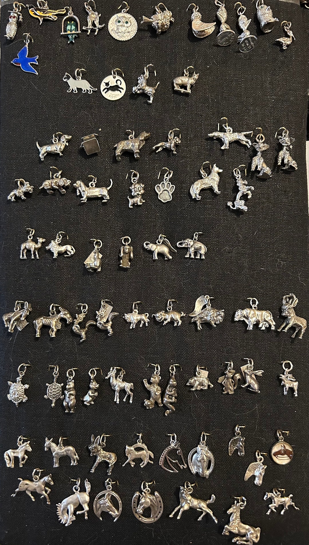 Vintage Sterling Animals Pets Cats & Dog Charms 1960-1970s Select in ...