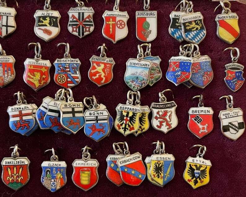 Vintage German Cities A to E Travel Charms in 800 Silver 1940s - Etsy