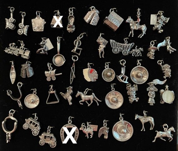 Vintage Western Themed Sterling Charms Panel 2 Sold - Etsy