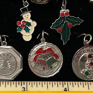 Vintage Sterling Silver and Enameled Christmas Charms Wells - Etsy