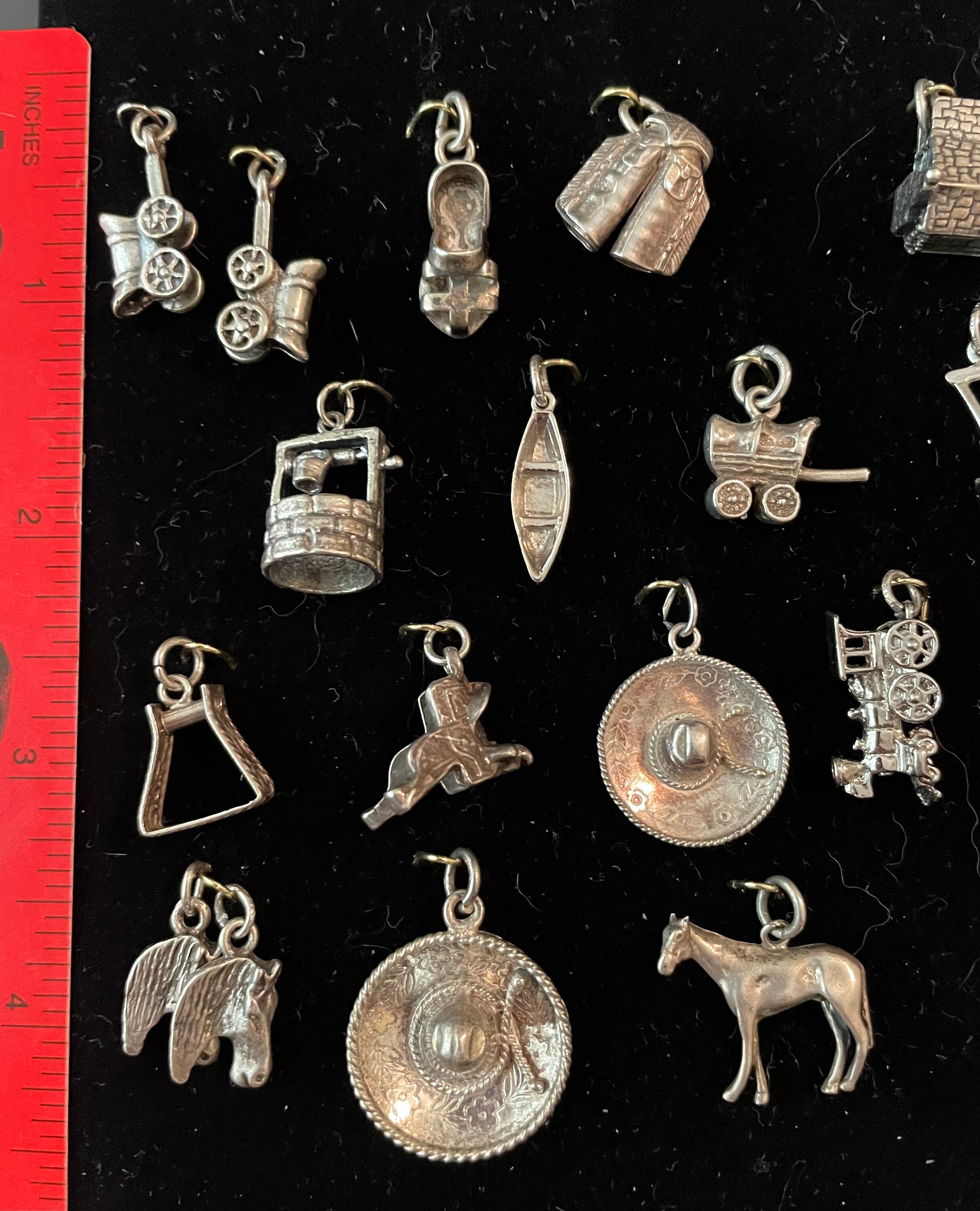 Vintage Western Themed Sterling Charms Panel 2 Sold - Etsy