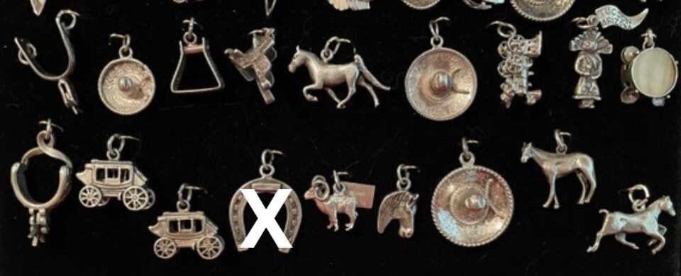 Vintage Western Themed Sterling Charms Panel 2 Sold - Etsy