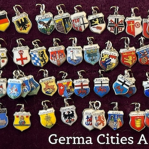 Vintage German Cities A to E Travel Charms in 800 Silver 1940s to 1950s ...