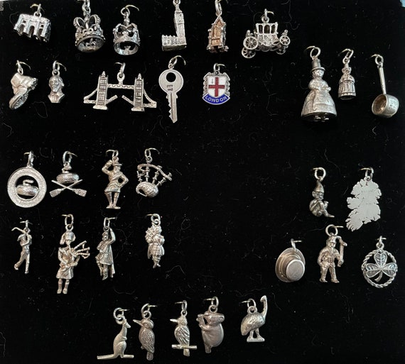 United Kingdom Travel Charms in Sterling 1950s to 1970s - Etsy