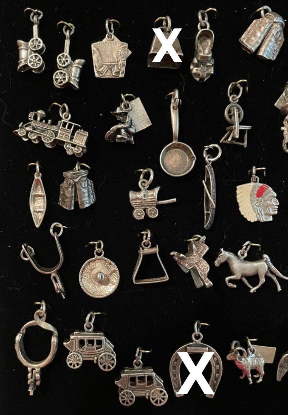 Vintage Western Themed Sterling Charms Panel 2 Sold - Etsy
