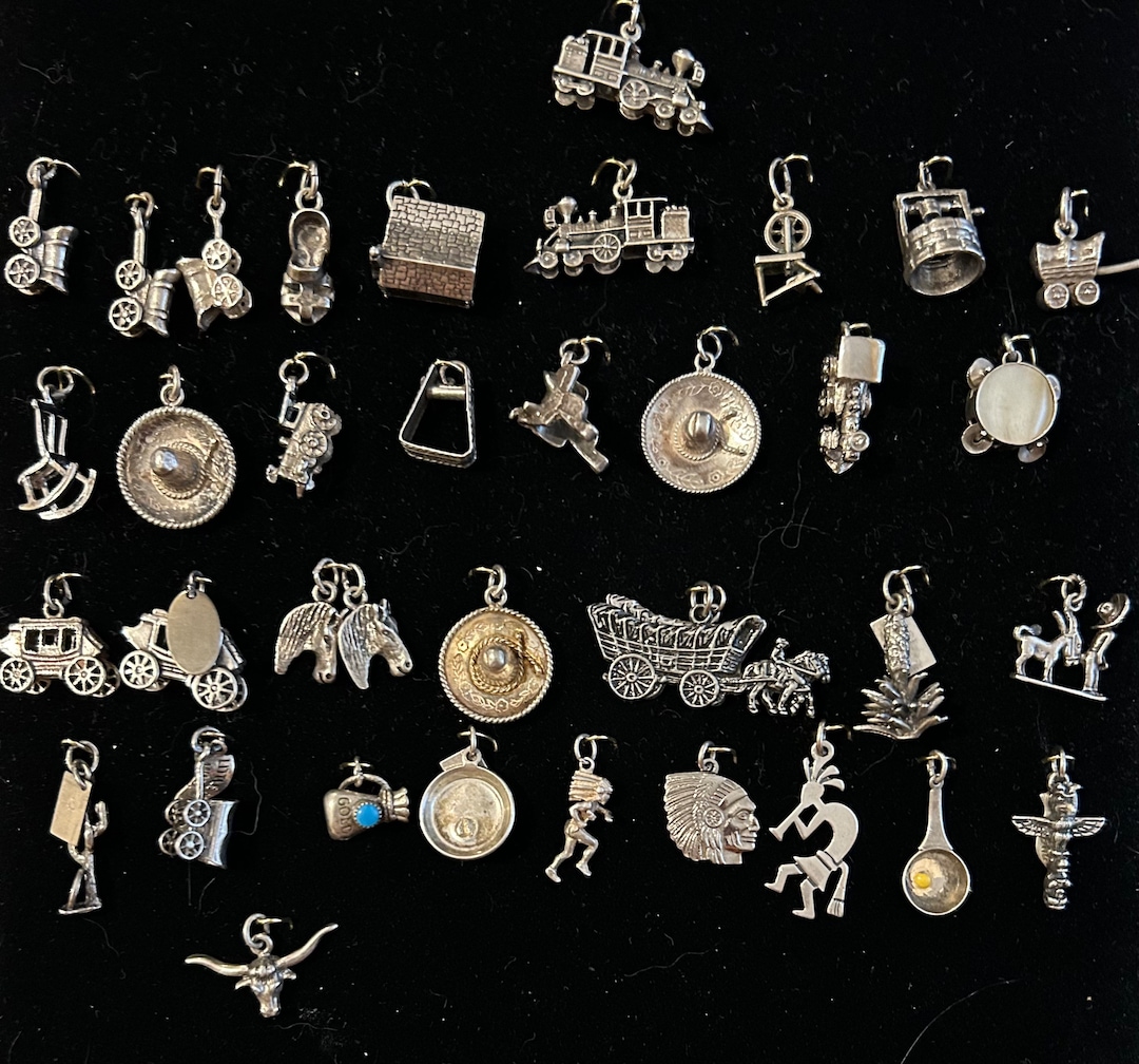 Vintage Western Themed Sterling Charms Panel 2 Sold - Etsy
