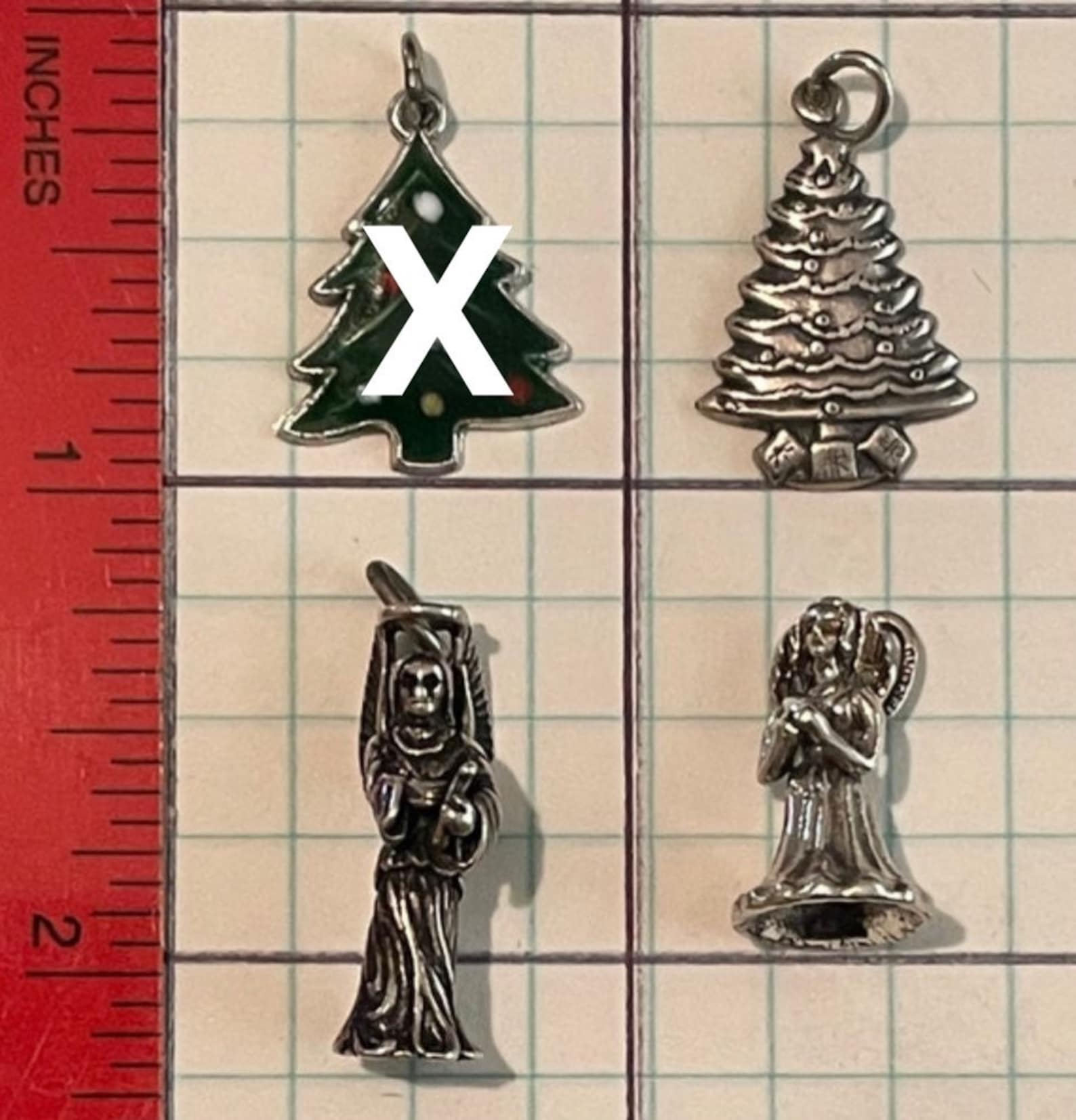 Vintage Sterling Silver and Enameled Christmas Charms Wells - Etsy