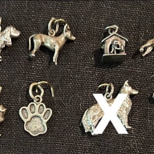 Vintage Sterling Animals Pets Cats & Dog Charms 1960-1970s Select in ...