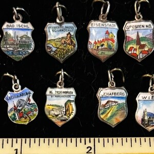 Vintage Austria Travel Shields and Hand Painted Charms in 800 835 ...